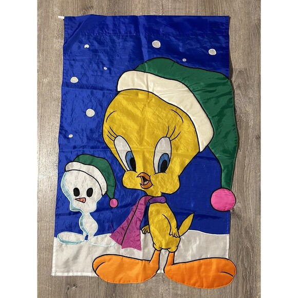 Warner Bros. | Holiday | Looney Tunes Tweety Bird Winter Outdoor Flag ...